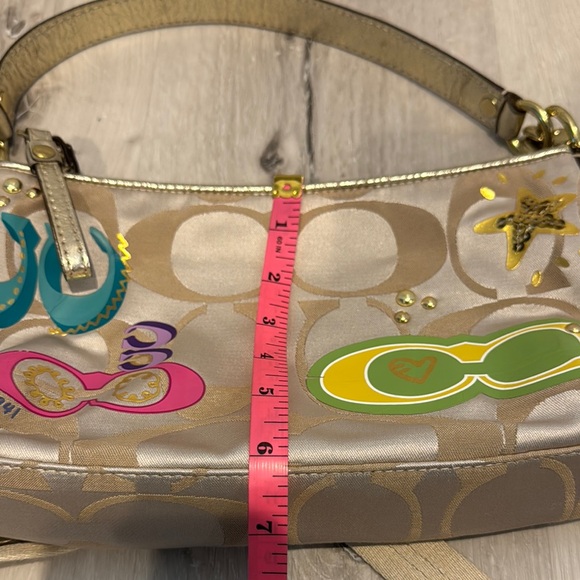 Coach | Bags | Coach Gold And Tan Crossbody Bag With Gold Hardware ...
